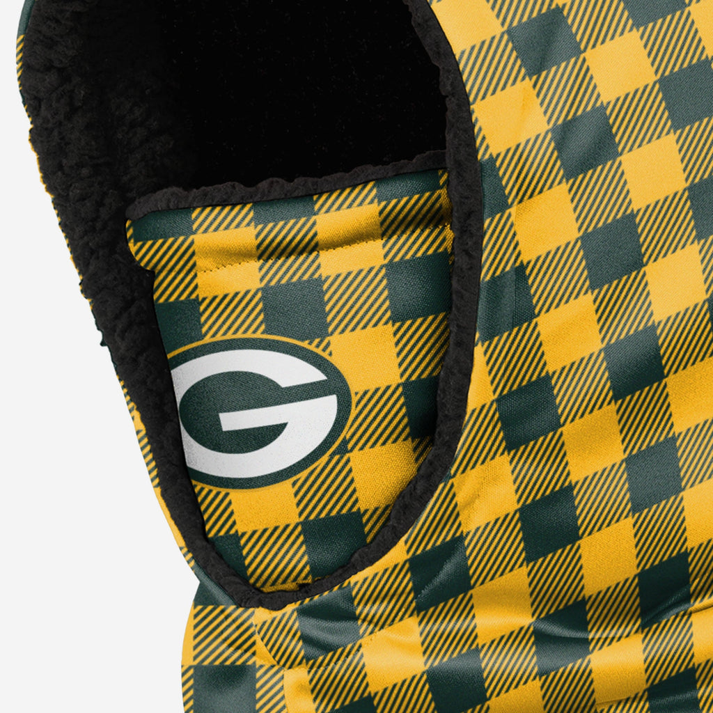 Green Bay Packers Plaid Hooded Gaiter FOCO