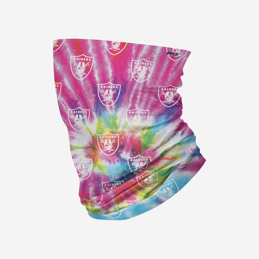 Las Vegas Raiders Pastel Tie-Dye Gaiter Scarf FOCO