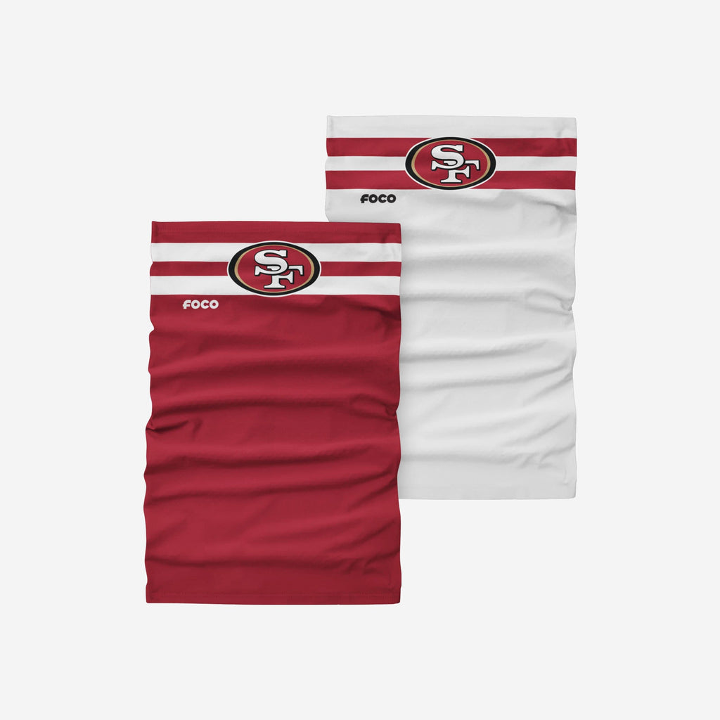 San Francisco 49ers Stitched 2 Pack Gaiter Scarf FOCO