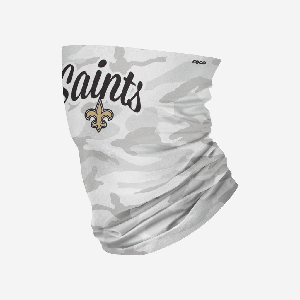 New Orleans Saints Script Camo Gaiter Scarf FOCO