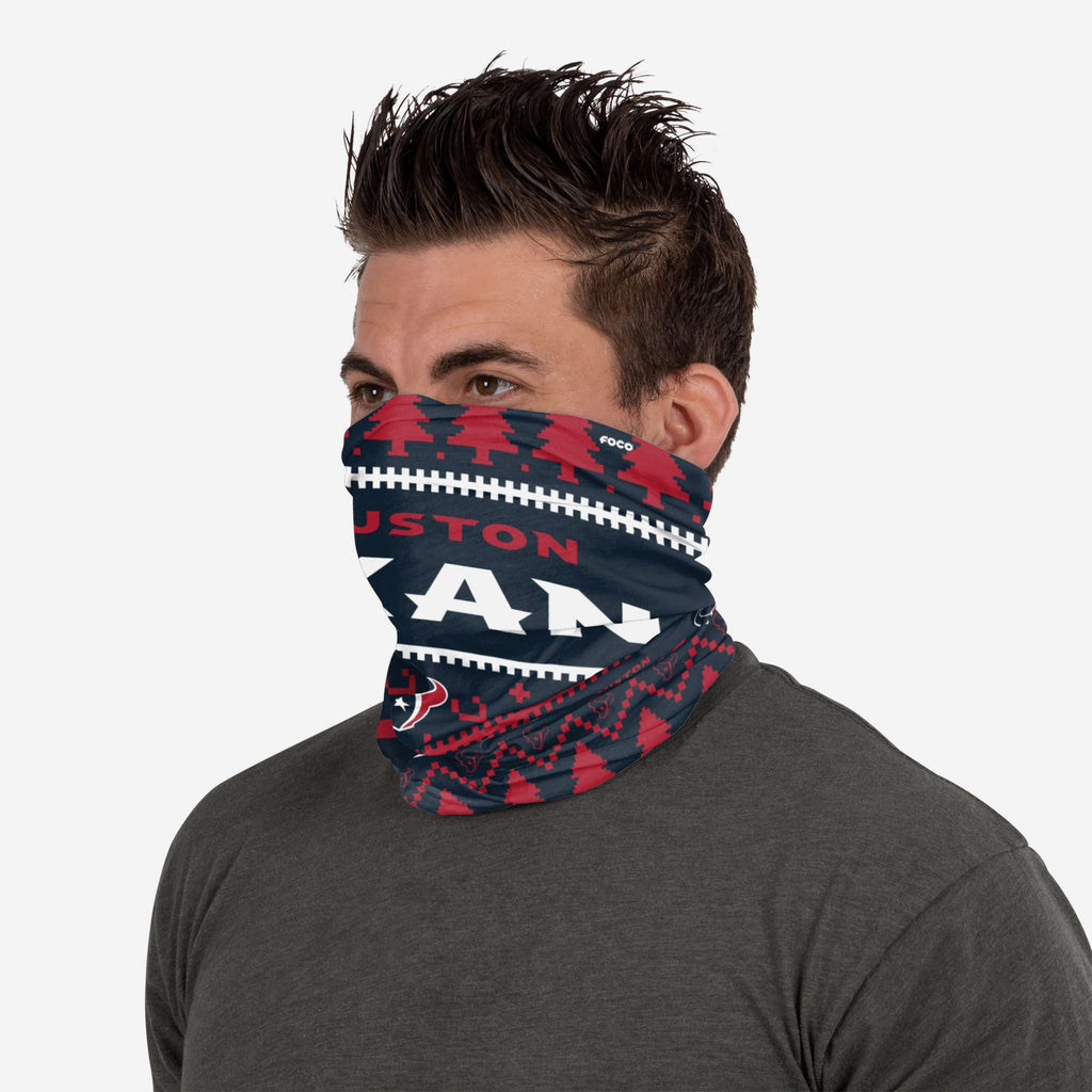 Houston Texans Wordmark Holiday Gaiter Scarf FOCO
