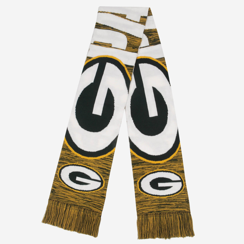 Green Bay Packers Wordmark Colorblend Scarf FOCO