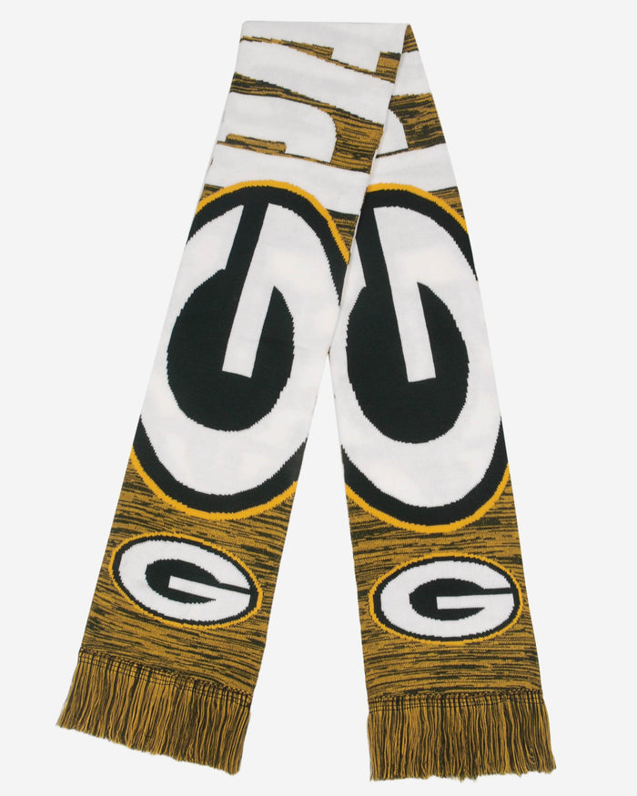 Green Bay Packers Wordmark Colorblend Scarf FOCO