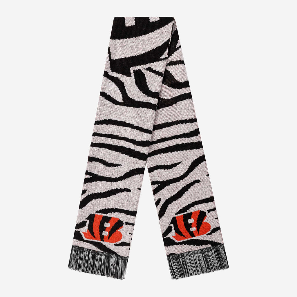 Cincinnati Bengals White Stripe Knit Scarf FOCO