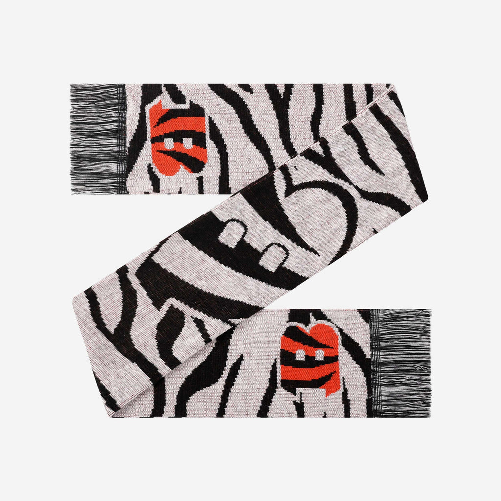 Cincinnati Bengals White Stripe Knit Scarf FOCO