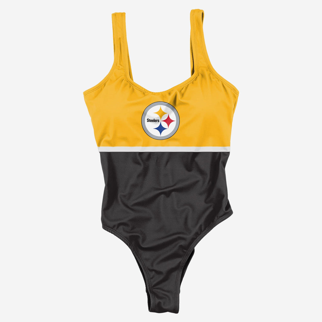 Pittsburgh Steelers Womens Beach Day One Piece Bathing Suit FOCO