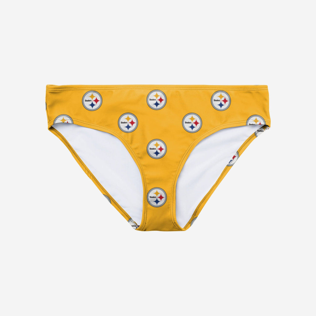 Pittsburgh Steelers Womens Summertime Mini Print Bikini Bottom FOCO
