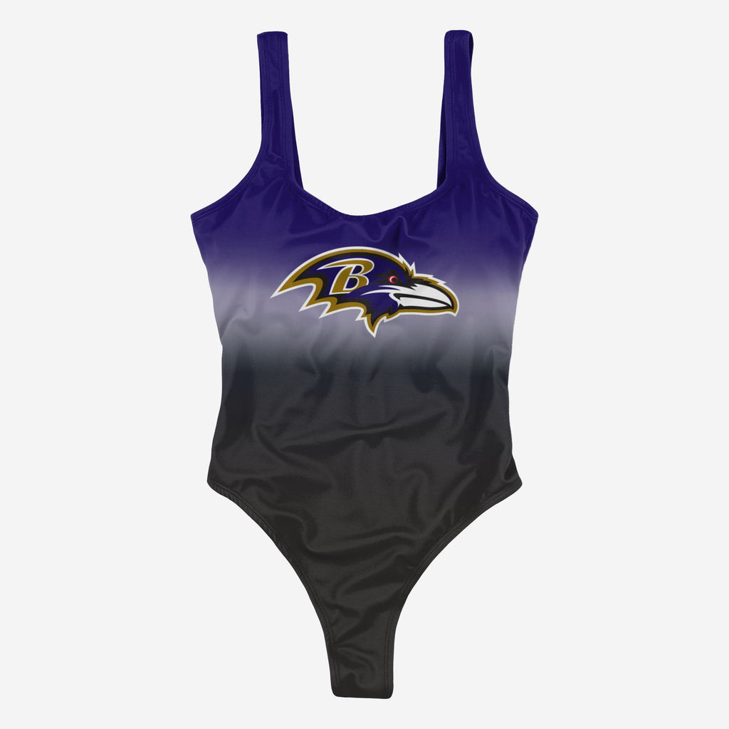 Baltimore Ravens Womens Gametime Gradient One Piece Bathing Suit FOCO