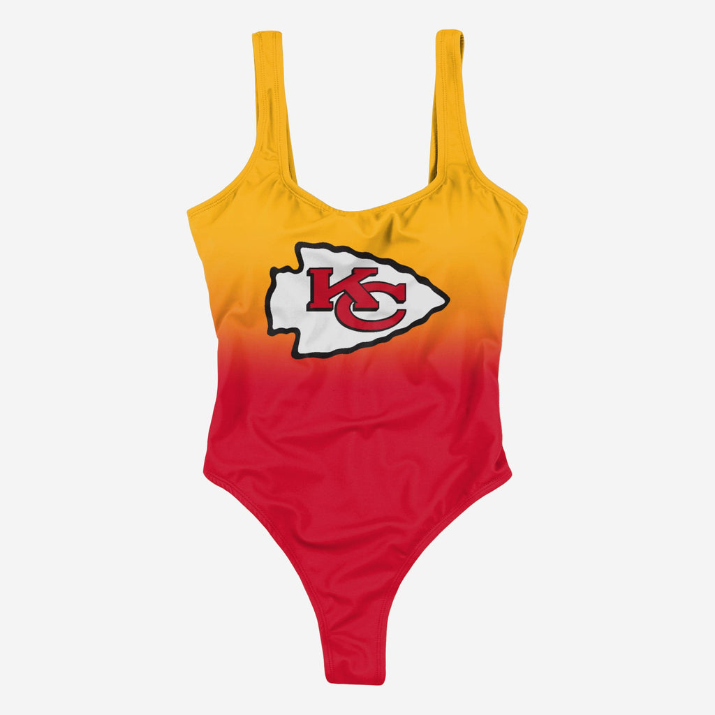 Kansas City Chiefs Womens Gametime Gradient One Piece Bathing Suit FOCO