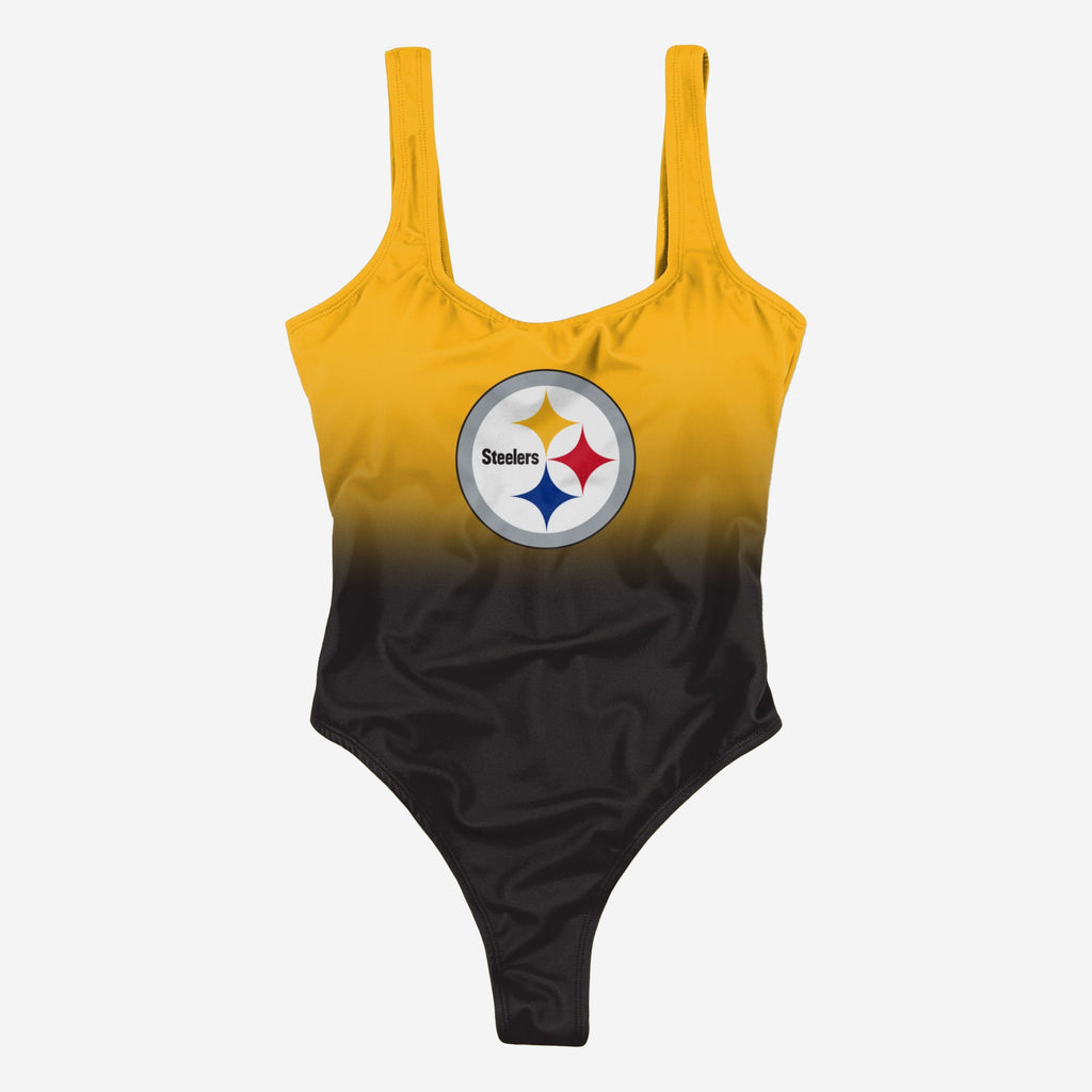 Pittsburgh Steelers Womens Gametime Gradient One Piece Bathing Suit FOCO