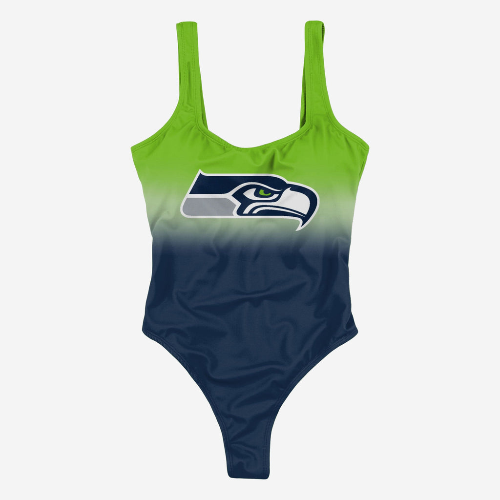 Seattle Seahawks Womens Gametime Gradient One Piece Bathing Suit FOCO