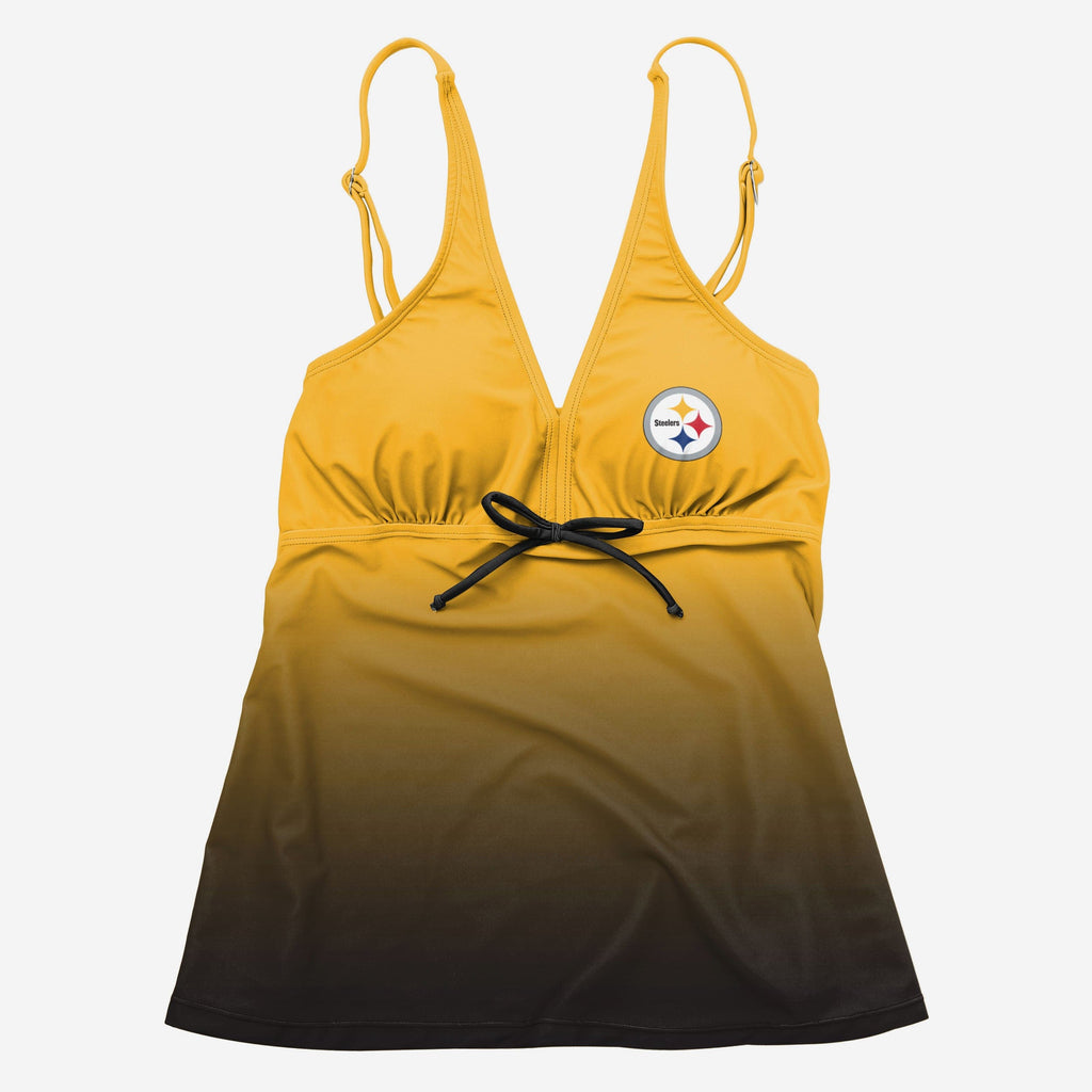 Pittsburgh Steelers Womens Gametime Gradient Tankini FOCO