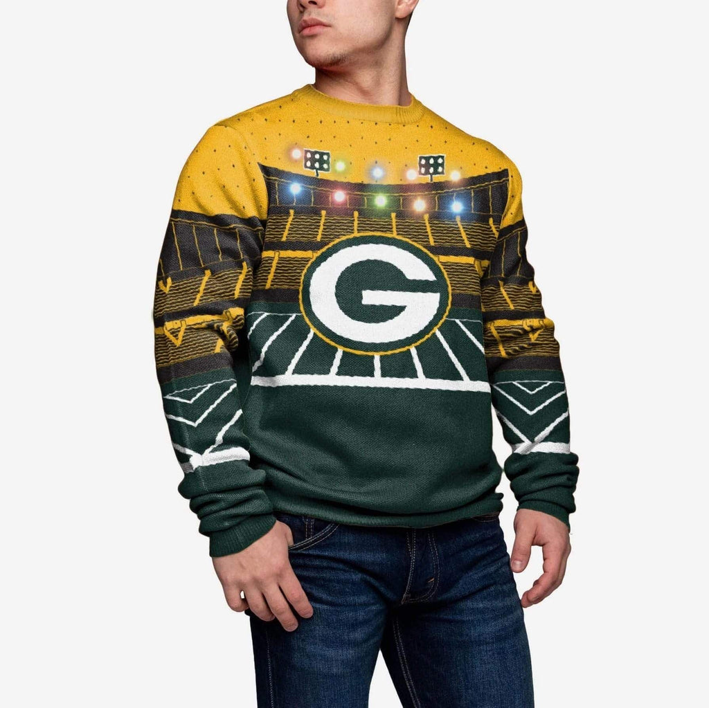 Green Bay Packers Light Up Bluetooth Sweater FOCO