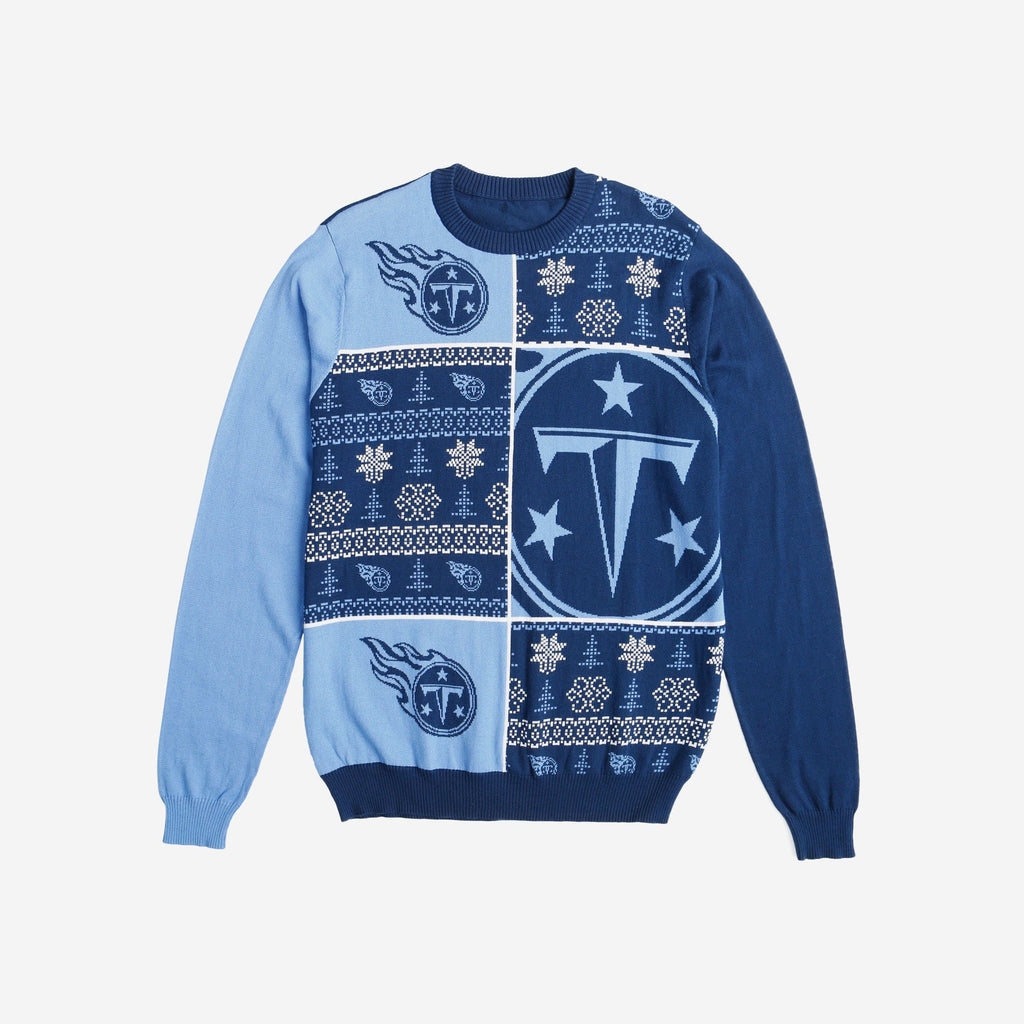 Tennessee Titans Busy Block Snowfall Sweater FOCO