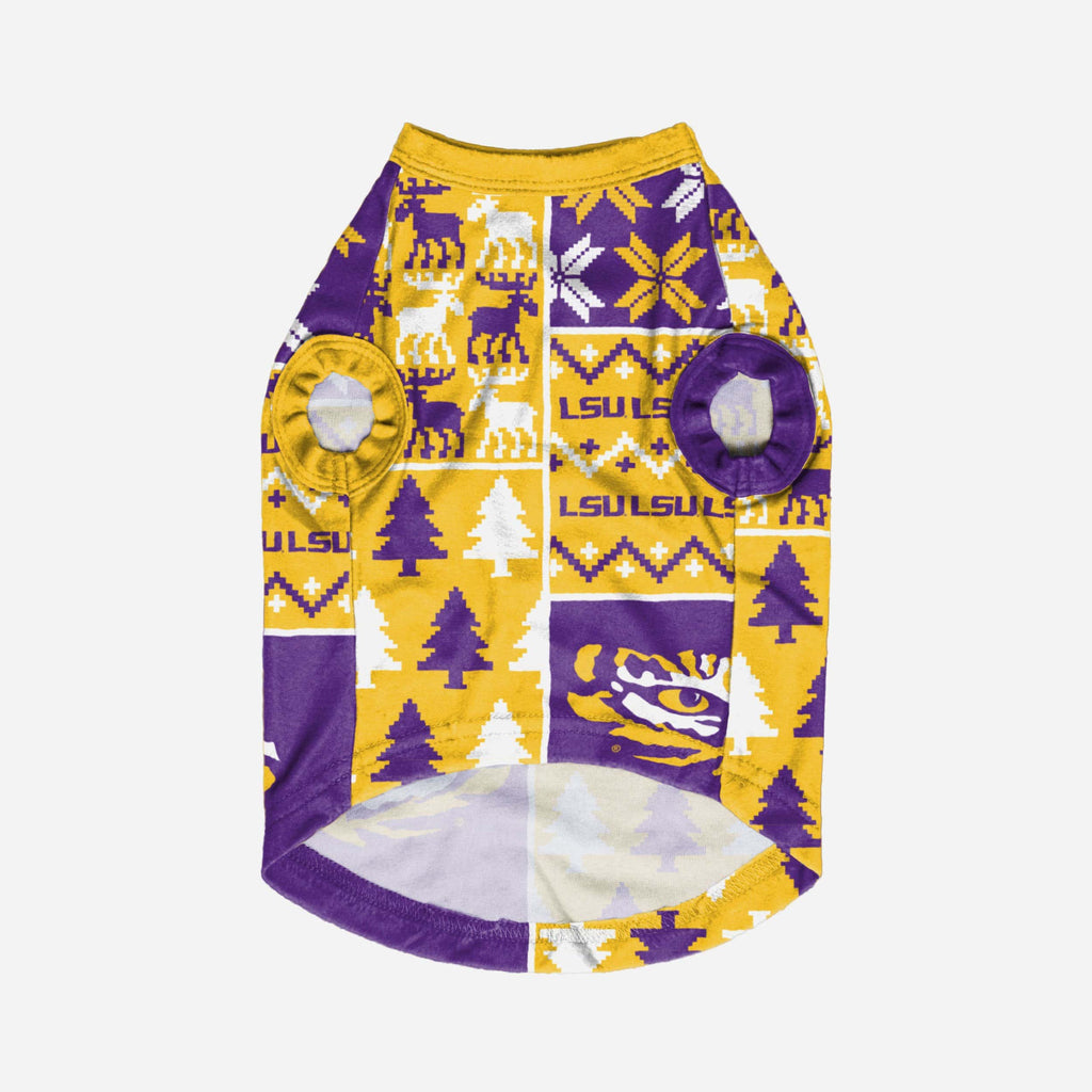 LSU Tigers Busy Block Dog Sweater FOCO