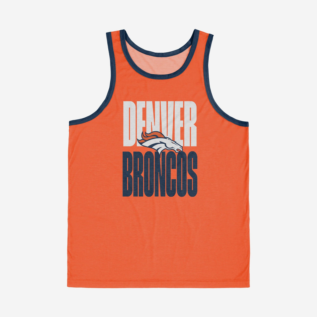 Denver Broncos Solid Wordmark Sleeveless Top FOCO