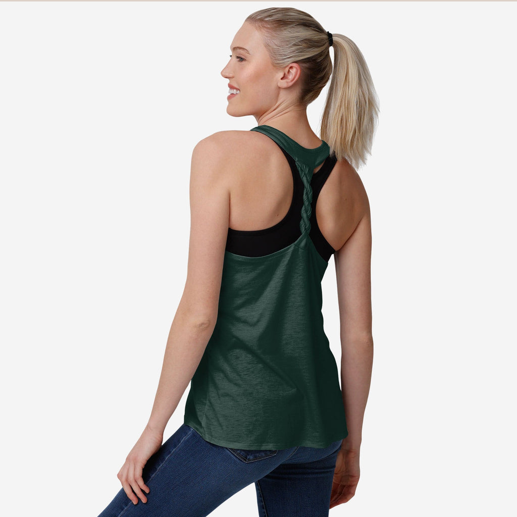 Green Bay Packers Womens Team Twist Sleeveless Top FOCO