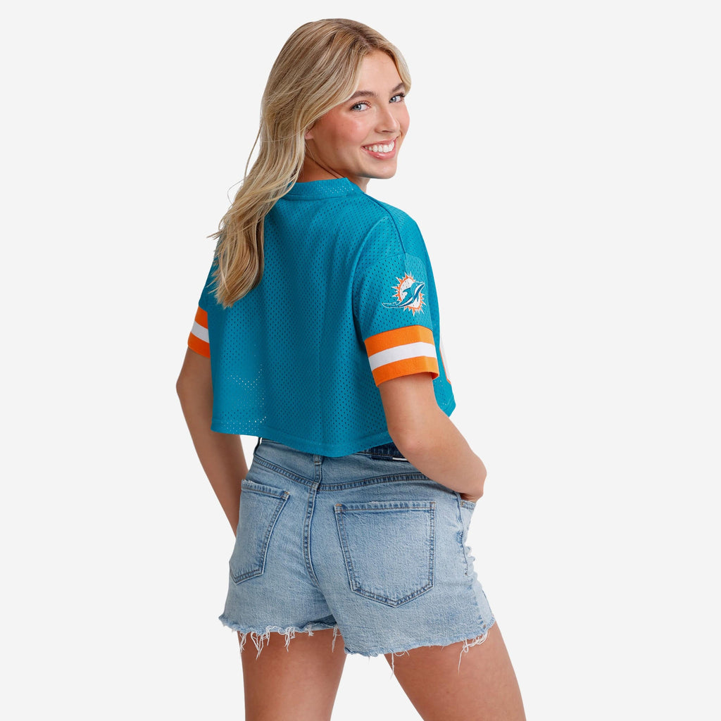 Miami Dolphins Womens Gameday Mesh Crop Top FOCO