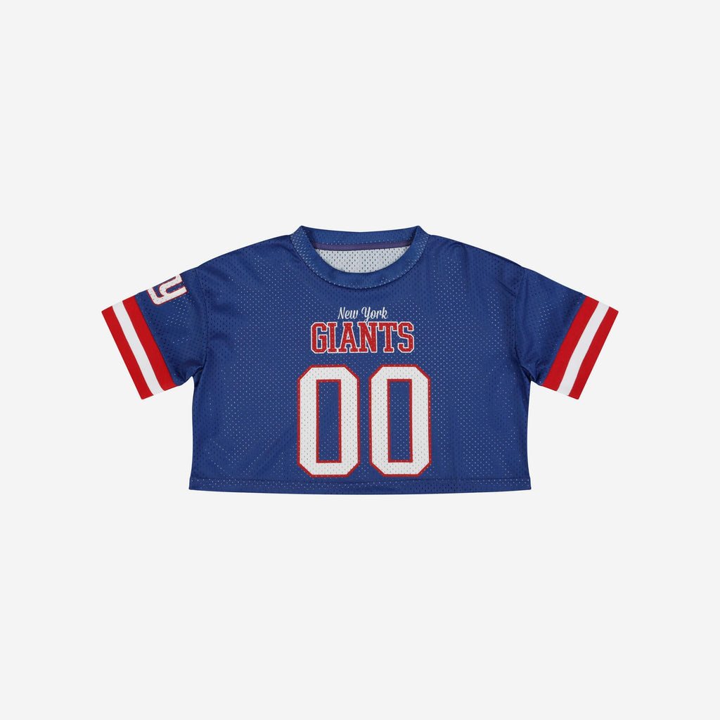 New York Giants Womens Gameday Mesh Crop Top FOCO