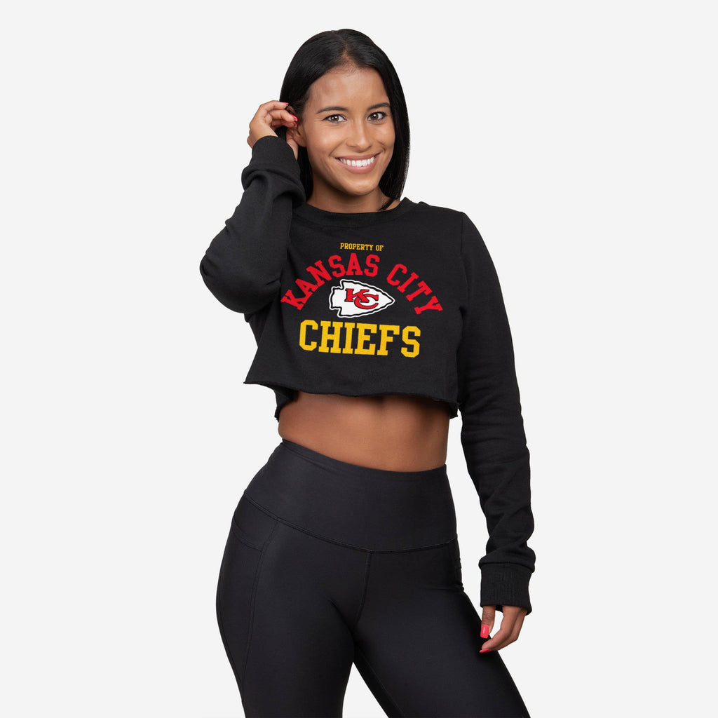 Kansas City Chiefs Womens Cropped Team Crewneck FOCO
