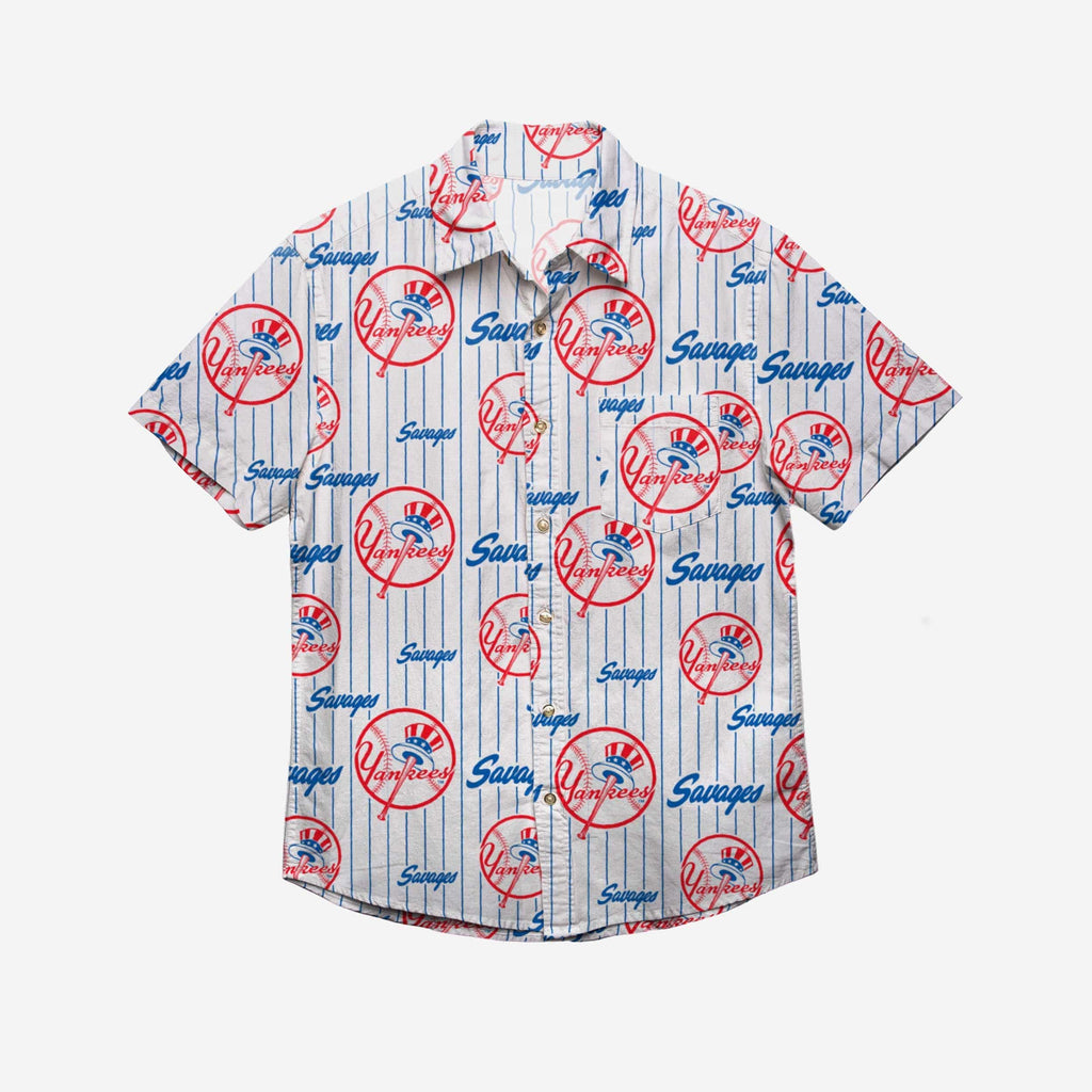 New York Yankees Savages Button Up Shirt FOCO