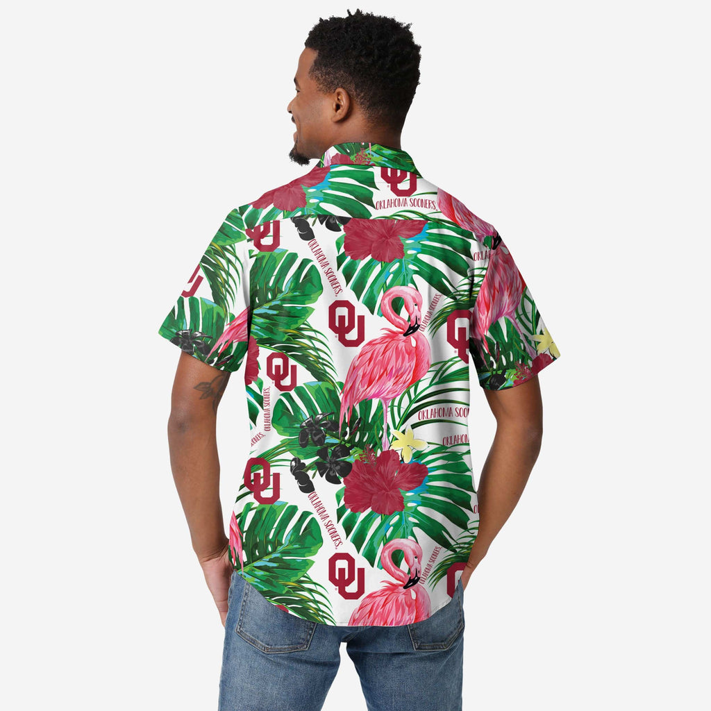 Oklahoma Sooners Flamingo Button Up Shirt FOCO