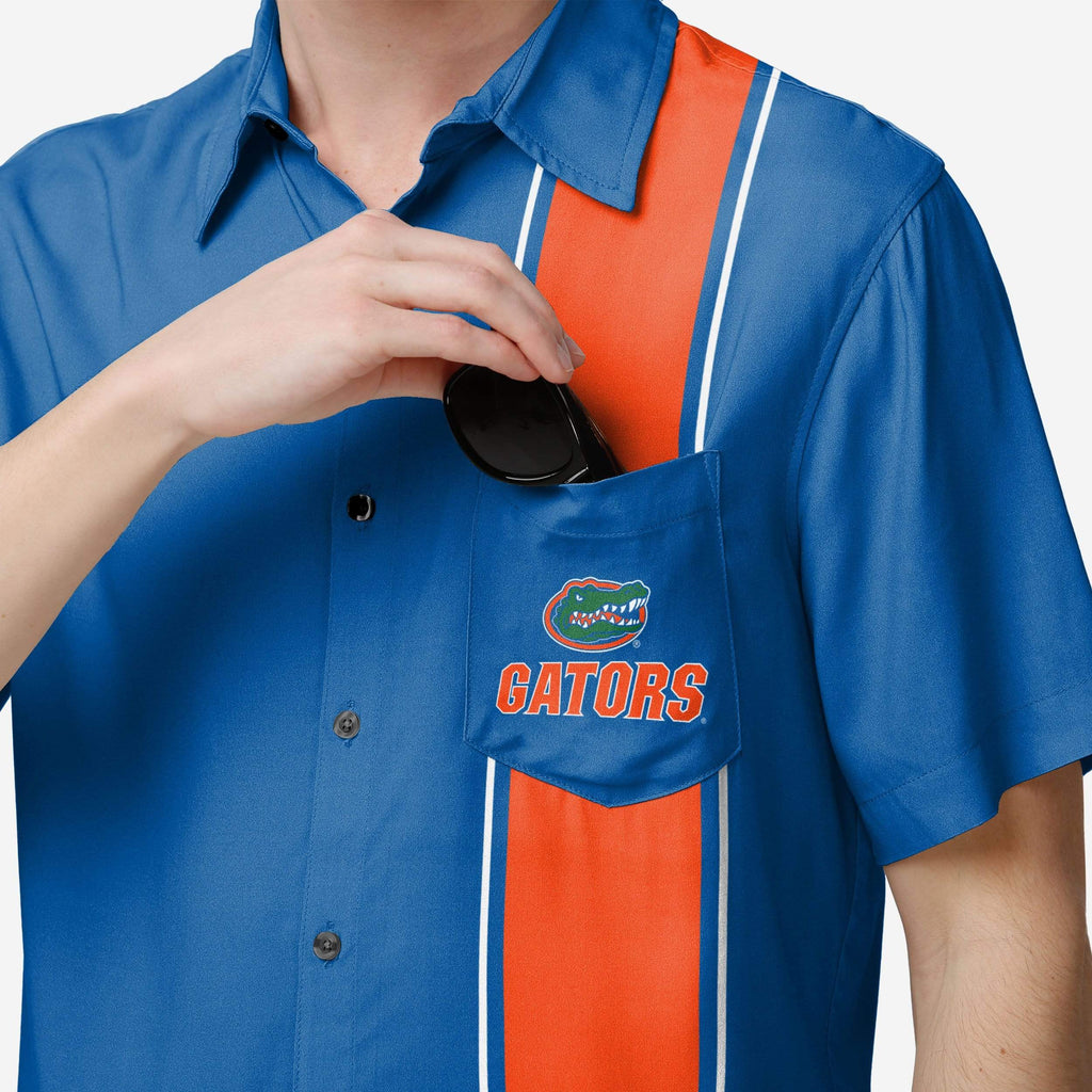 Florida Gators Bowling Stripe Button Up Shirt FOCO