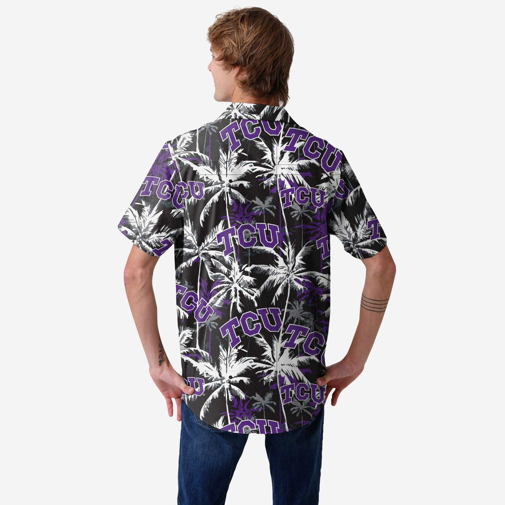 TCU Horned Frogs Black Floral Button Up Shirt FOCO