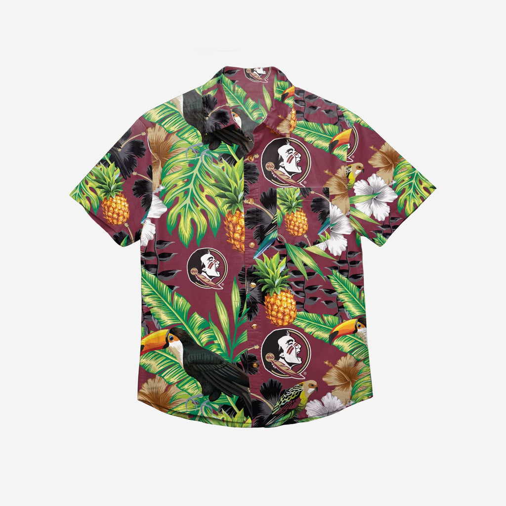 Florida State Seminoles Floral Button Up Shirt FOCO