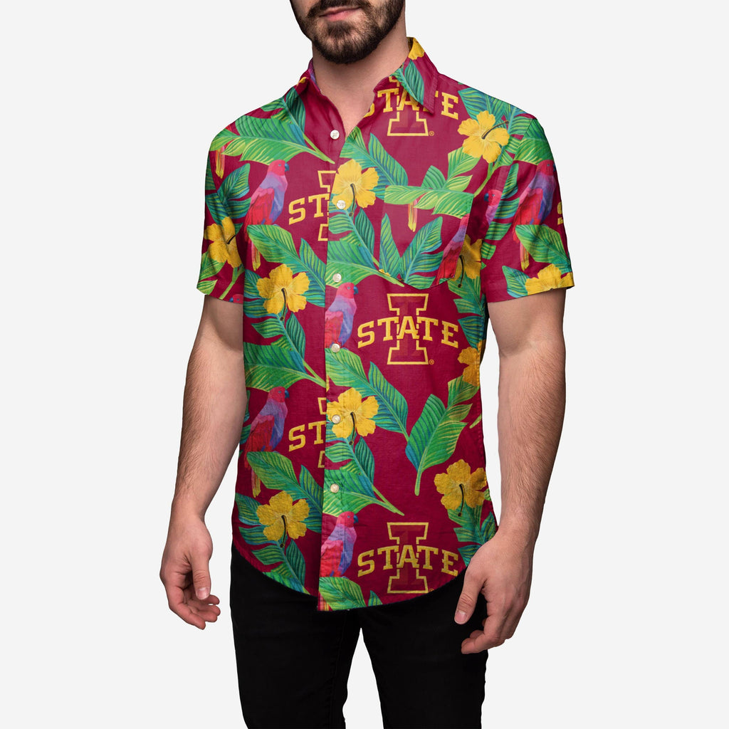 Iowa State Cyclones Floral Button Up Shirt FOCO