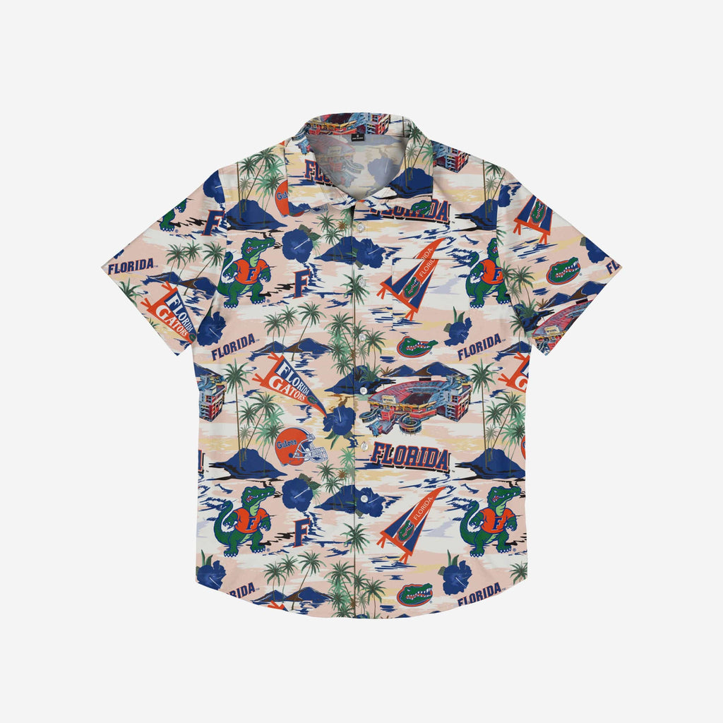 Florida Gators Thematic Stadium Print Button Up Shirt FOCO