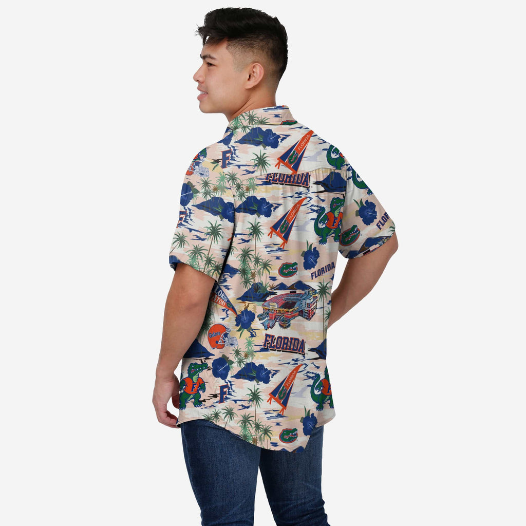 Florida Gators Thematic Stadium Print Button Up Shirt FOCO