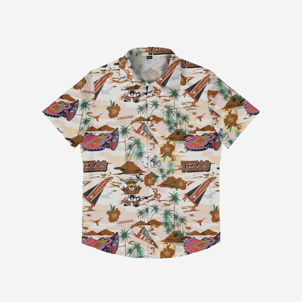 Texas Longhorns Thematic Stadium Print Button Up Shirt FOCO