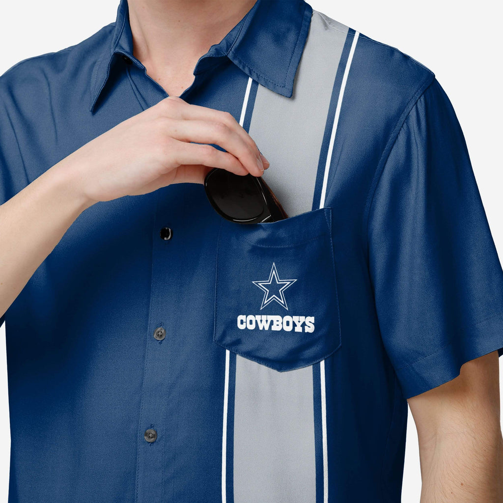 Dallas Cowboys Bowling Stripe Button Up Shirt FOCO