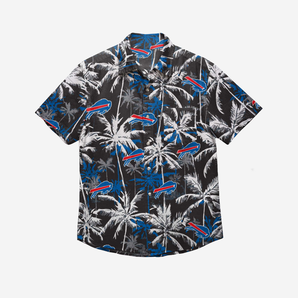 Buffalo Bills Black Floral Button Up Shirt FOCO