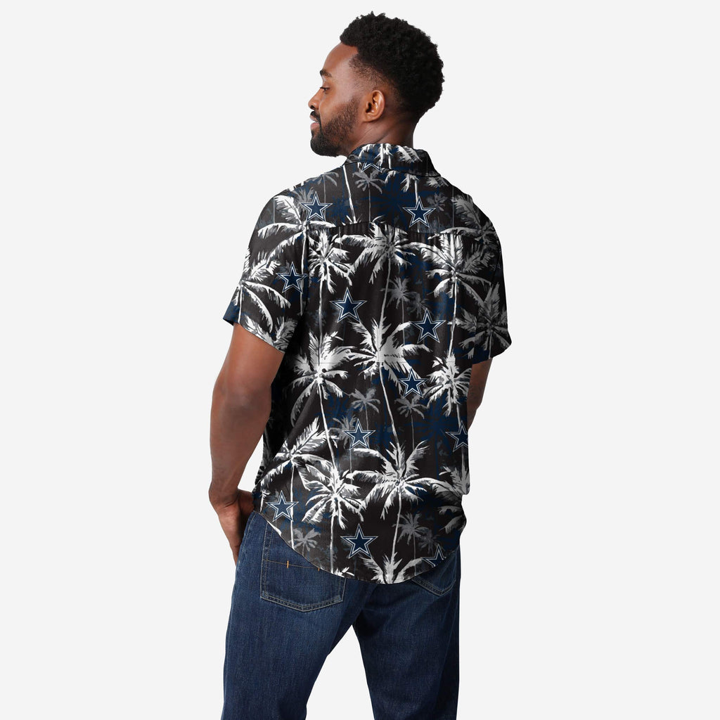 Dallas Cowboys Black Floral Button Up Shirt FOCO
