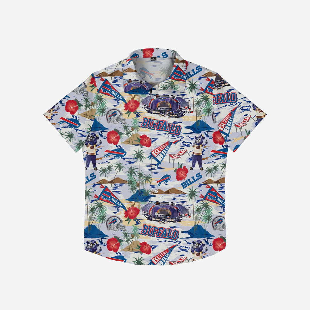 Buffalo Bills Thematic Stadium Print Button Up Shirt FOCO