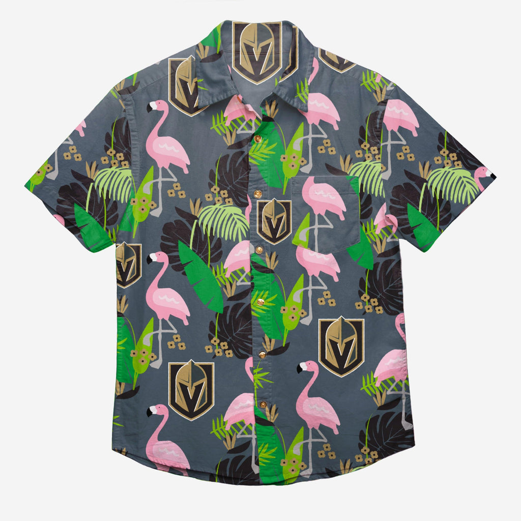 Vegas Golden Knights Floral Button Up Shirt FOCO