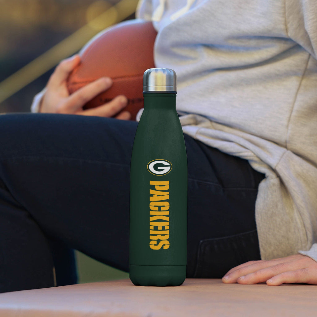 Green Bay Packers Wordmark Chill Water Bottle FOCO