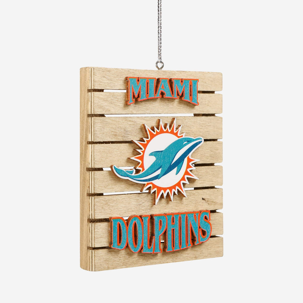 Miami Dolphins Wood Pallet Sign Ornament FOCO