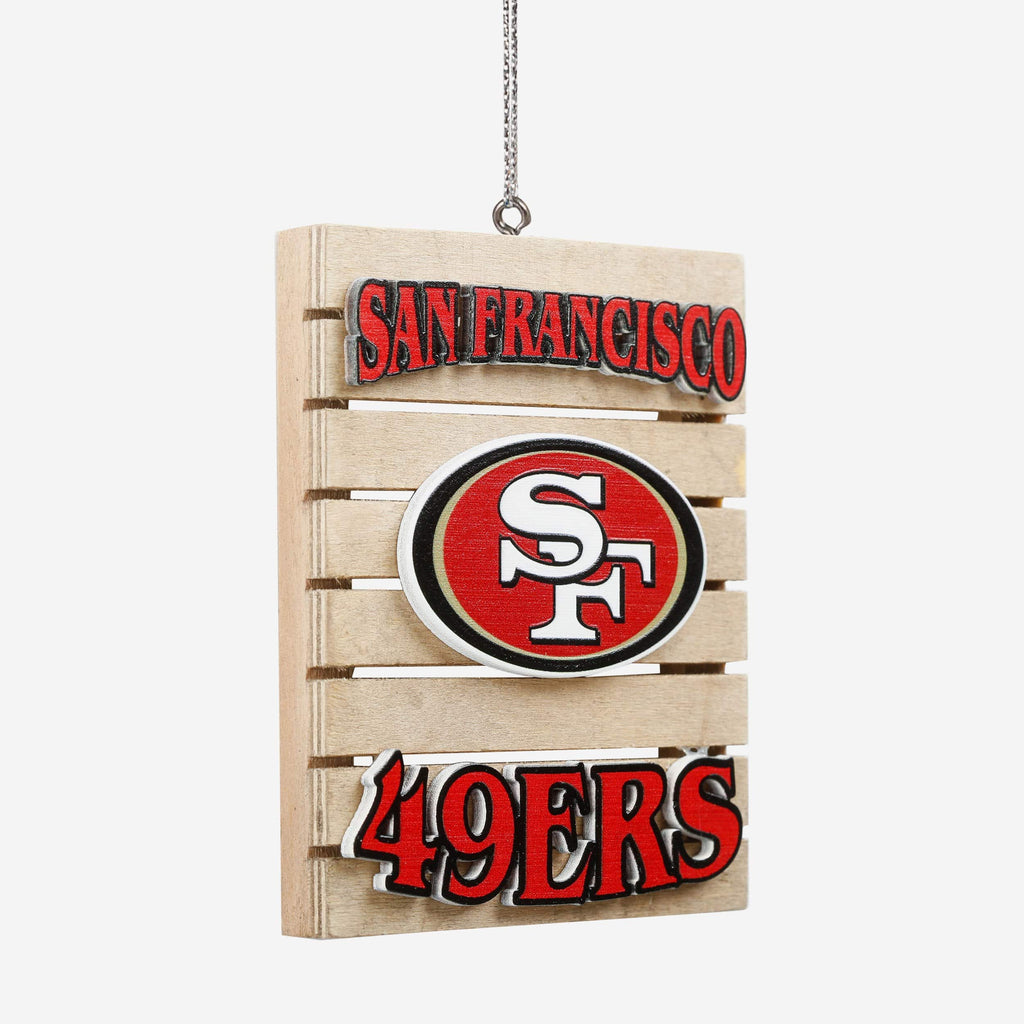 San Francisco 49ers Wood Pallet Sign Ornament FOCO