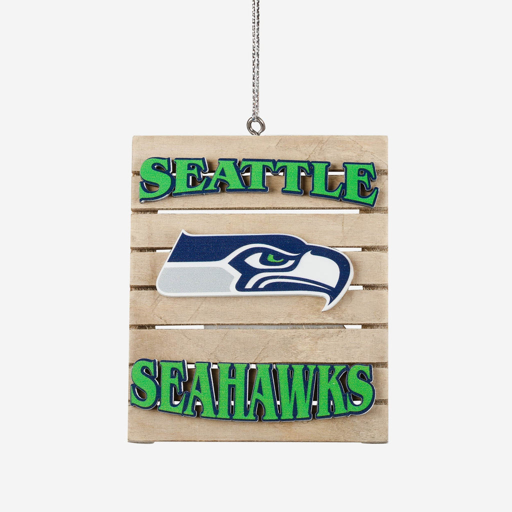 Seattle Seahawks Wood Pallet Sign Ornament FOCO