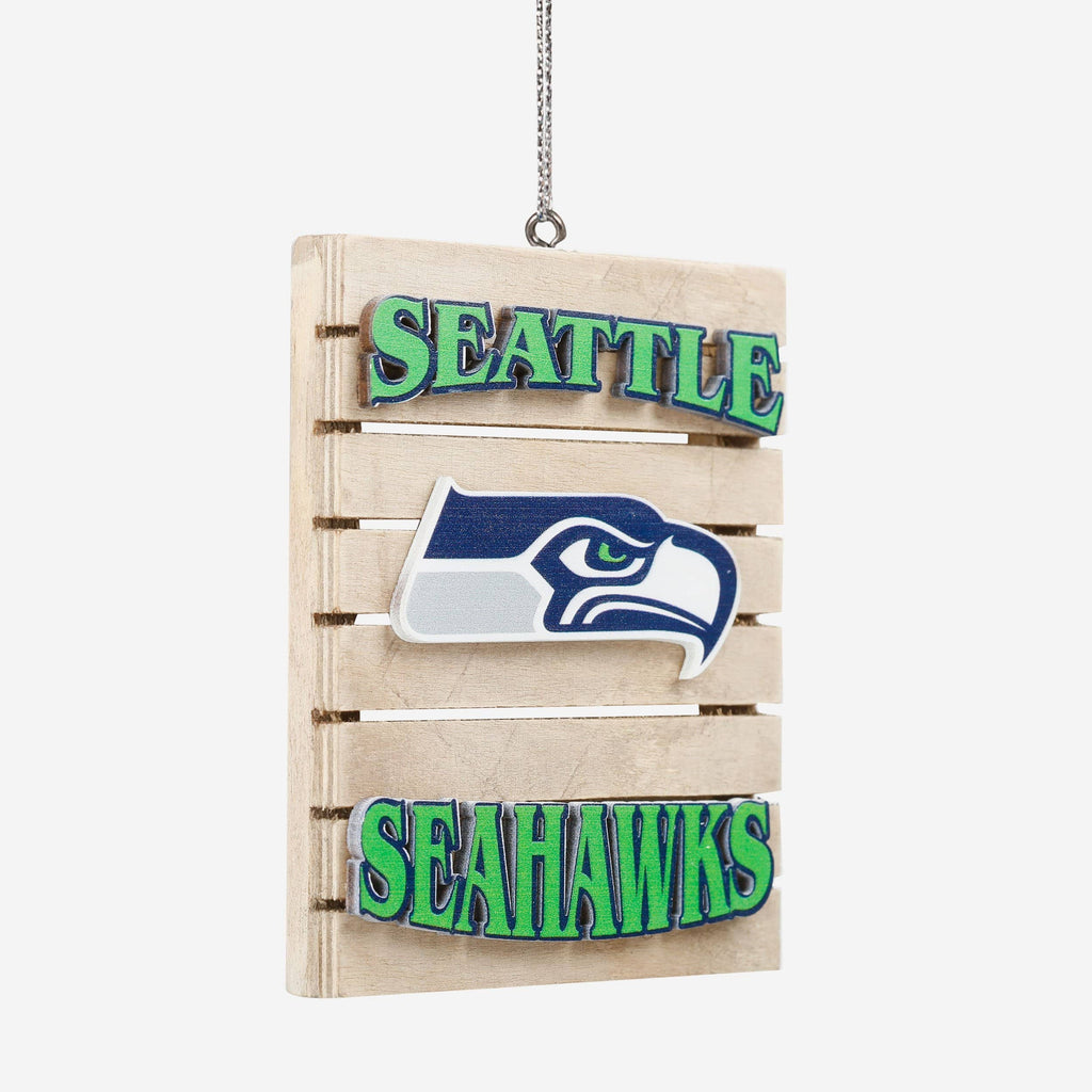 Seattle Seahawks Wood Pallet Sign Ornament FOCO