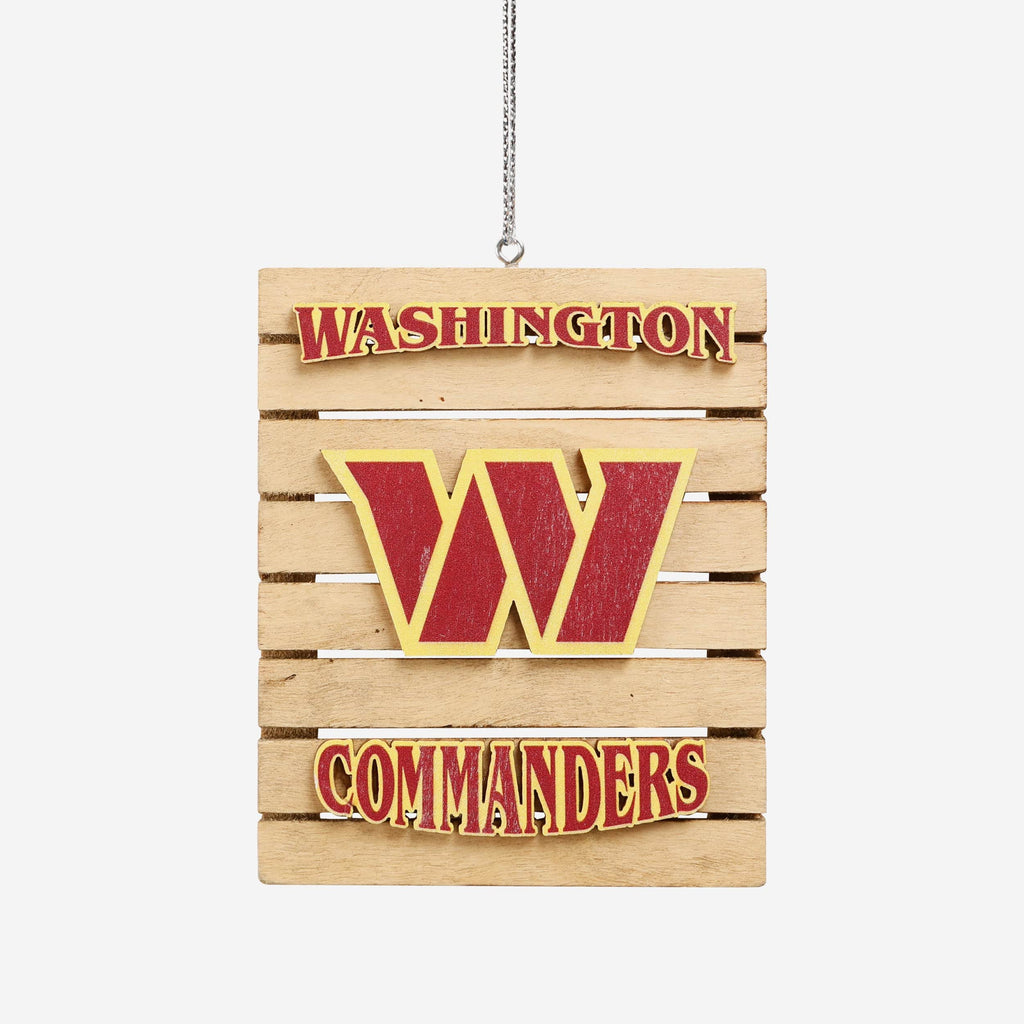 Washington Commanders Wood Pallet Sign Ornament FOCO
