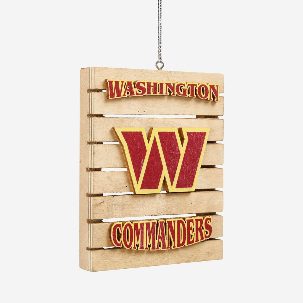 Washington Commanders Wood Pallet Sign Ornament FOCO